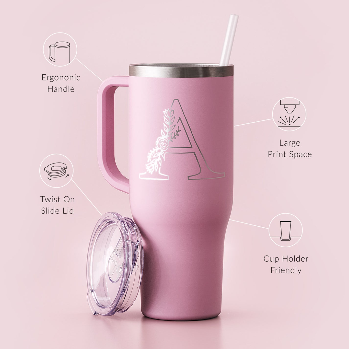 Charger 40 Oz Tumbler with Handle – Maars Drinkware